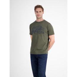 Lerros T-Shirt mit Front-Print NORDIC OLIVE L L Print-Shirt für Herren von Lerros