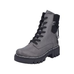 Rieker Stiefeletten Damen Gr&ouml;&szlig;e 37 grau / schwarz Winterschuhe
