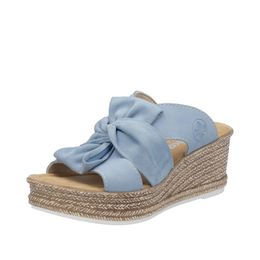Rieker Pantolette Damen Gr&ouml;&szlig;e 39 beige / blau