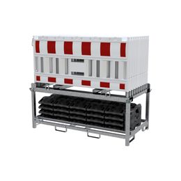 Schake Absperrschrankengitter SET 2, ohne Lampenadapter, Folie rot/wei&szlig;, Typ RA2/B (Art.-Nr. 33420K2) (33420K2-SET2)
