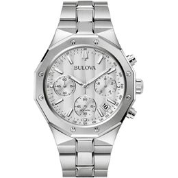 Bulova Analog Watch male Silver size One Size
