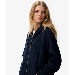 Superdry Damen Essential Logo Raglan Zip-hoodie Navy - Gr&ouml;&szlig;e: 42 2102623000777ZRN020