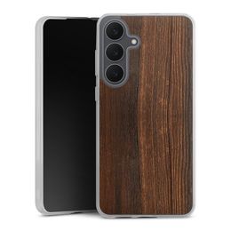 DeinDesign Galaxy S25 FE Handy Silikon Hülle Case transparent Handyhülle Wooden Look Nut Tree Wood Silikon Case