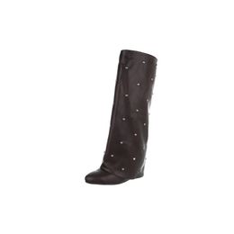 Ital-Design Stiefel Damen Größe 40 dunkelbraun Winterschuhe