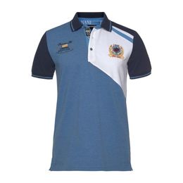 Bruno Banani Poloshirt Herren Gr&ouml;&szlig;e XXL hellblau / dunkelblau / wei&szlig;