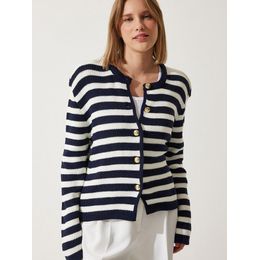 Happiness İstanbul Knit Cardigan female Beige, Blue size One Size