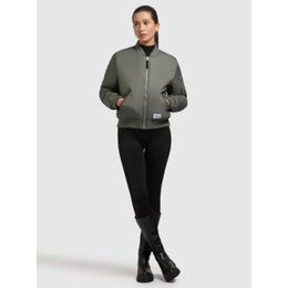 Bomberjacke Khujo "KASIA", Damen, Gr. XS, sage grün, Twill, 100% Nylon, unifarben, eingesetzt Rippbündchen, Jacken