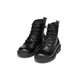 Schn&uuml;rboots Geox "J SHAYLAX GIRL", M&auml;dchen, Gr. 31, schwarz, Leder, Schuhe Schn&uuml;rboots, Klassischer Schn&uuml;rboots, Gr&ouml;&szlig;enschablone zum Download