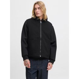 Jack & Jones Softshellweste JACK & JONES "JJEDOVER VEST NOOS", Herren, Gr. L, schwarz, Web, Obermaterial: 100% Baumwolle, unifarben, regular fit, hoch geschlossener Ausschnitt, Westen