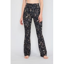 JOOP! Leggings JOOP JEANS "After Dark (JOOP Jeans)", Damen, Gr. XL, N-Gr, dunkelblau, Jersey, Obermaterial: 95% Modal, 5% Elasthan, bequem lang, Hosen Leggings, Animal-Look, Flare Fit, elastischer Bund
