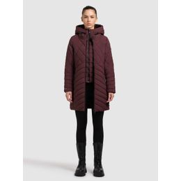 Steppmantel Khujo "IVANA", Damen, Gr. XXL, moscato rot, 100% Polyester, unifarben, eingesetzt elastischer Bund mit Windstopper, M&auml;ntel Steppmantel