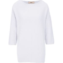 Heine Witt Damen Strickpullover mit Effekt-Strick, wei&szlig;, Gr&ouml;&szlig;e 44/46