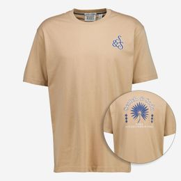Scotch & Soda Hellbraunes T-Shirt mit Logo