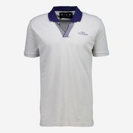 John Richmond Weißes Polohemd mit Logo-Grafik