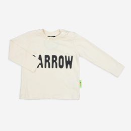 Cremefarbenes T-Shirt mit Logo-Grafik