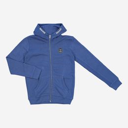 Dunkelblaue Sweatjacke mit Fleece-Futter