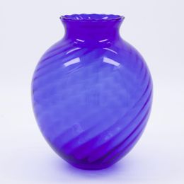 Dunkelblaue Vase 25,5x20cm