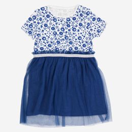 Blue Seven Dunkelblaues und weißes Kleid