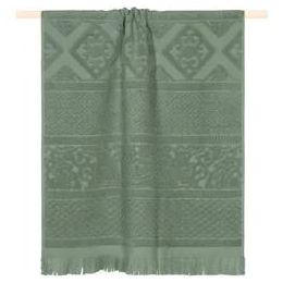 Strandtuch Pad "Harlem", grün (olive), B:100cm L:180cm, Frottee, Frottee, Handtücher, Made in Europe