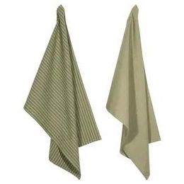 Geschirrtuch Pad "Fiora vs. Leda", grün, H:1cm L:70cm T:50cm, 100% Baumwolle, Geschirrtücher