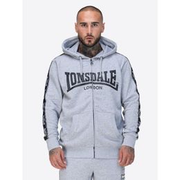 Lonsdale Herren Kapuzensweatjacke mit Rei&szlig;verschluss normale Passform BIGTON