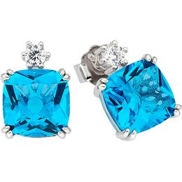 Paar Ohrstecker Firetti "Schmuck Geschenk Silber 925 Ohrschmuck Ohrringe Royal", weiß (silberfarben, hellblau, kristallweiß, hellblau, kristallweiß), Ohrringe, Damen, Silber 925 (Sterlingsilber), mit Zirkonia (synth.)