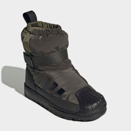 Winterstiefel adidas originals "SUPERSTAR 360 WINTERIZED STIEFEL FÜR KINDER", Damen, Gr. 28, grün (shadow olive, core schwarz, focus olive), Synthetik, Textil, Sportlich, Schuhe