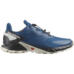 Salomon Herren Laufschuh "SUPERCROSS 4 GORE-TEX", Gr. 49poseidon, schwarz, lunar rock, Synthetik, Textil, Schuhe, wasserdicht
