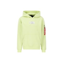 Hoodie Alpha Industries "Metal Plate Hoodie", Herren, Gr. M, gr&uuml;n (arctic lime), Obermaterial: 80% Baumwolle, 20% Polyester, regular fit, Sweatshirts Hoodie