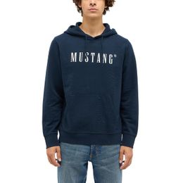 Sweatshirt Mustang "Herren Style Bronson", Herren, Gr. XXL, blau (dunkelblau), 100% Baumwolle, regular fit, Sweatshirts Sweatshirt