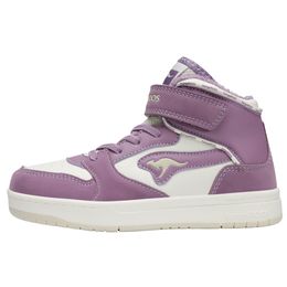 Sneaker Kangaroos "K-CP RIM MID EV", M&auml;dchen, Gr. 32, grape, beige, Synthetik, Schuhe Sneaker, w&auml;rmendes Innenfutter