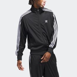 Trainingsjacke adidas originals "FBIRD TT", Herren, Gr. XL, schwarz-weiß (schwarz, weiß), Obermaterial: 100% Polyester, gestreift, normal, Jacken