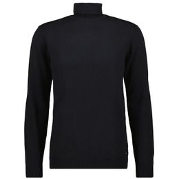 Rundhalspullover Ragman, Herren, Gr. 58, schwarz, 95% Baumwolle 5% Cashmere, hoch geschlossener Ausschnitt, Pullover Rundhalspullover