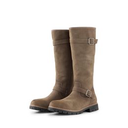 Tom Tailor Damen Wasserfeste Stiefel mit F&uuml;tterung, beige, Uni, Gr. 39