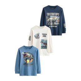 next Shirt Jungen Gr&ouml;&szlig;e 134 marine / himmelblau / anthrazit / wei&szlig;