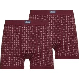 Herren Hose kurz bordeaux-bedruckt, Größe 12