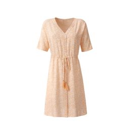 Heine Kleid Damen Gr&ouml;&szlig;e 42 apricot / wei&szlig;