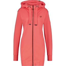 alife and kickin Kapuzensweatjacke ALIFE & KICKIN "Damen JasinaAK A", Damen, Gr. L, sunset coral, 100% Baumwolle, Sweatjacken