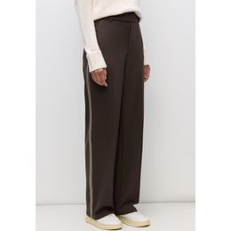 Stoffhose Street One, Damen, Gr. 42, L&auml;nge 30, deep roast braun, Stoff, 61% Viskose, 32% Polyamid, 7% Elasthan, unifarben, comfort fit lang, Hosen Stoffhose, High Waist