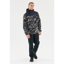 WEATHER REPORT Herren Outdoorjacke "Delton"schwarz, braun, Gr. XL, bedruckt, 90% Polyester, 10% Elasthan, Jacken, mit atmungsaktiver und winddichter