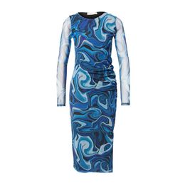 Oasis Kleid Damen Größe 38 blau / navy / hellblau Winterkleid