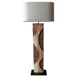 Salesfever Stehlampe "Akazie", beige (natur, wei&szlig;), 1, H: 171cm, 1 Stk., Leuchten, handgefertigt, Stehlampe