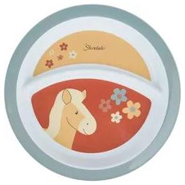 Teller Sterntaler "Pferd Sunny", Baby, rot (mattrot), Polypropylen, Speiseteller
