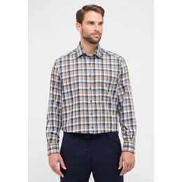 Langarmhemd Eterna "COMFORT FIT", Herren, Gr. 42, Normalgrößen, dunkelblau, Twill, 100% Baumwolle, normal, Manschette, Hemden, NON IRON (bügelfrei)
