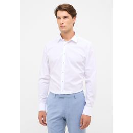 Langarmhemd Eterna "SLIM FIT", Herren, Gr. 39, Normalgrößen, weiß, Popeline, 100% Baumwolle, schmal, Manschette, Hemden, NON IRON (bügelfrei)