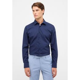 Langarmhemd Eterna "SLIM FIT", Herren, Gr. 39, Normalgr&ouml;&szlig;en, navy, Popeline, 100% Baumwolle, schmal, Manschette, Hemden, NON IRON (b&uuml;gelfrei)
