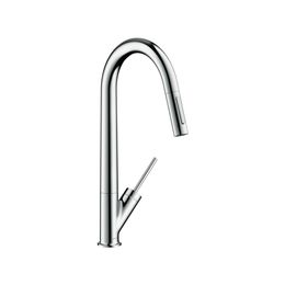 Hansgrohe Sp&uuml;ltisch-Einhebelmischer 270 Axor Starck mit Ausziehbrause, chrom (10821000)