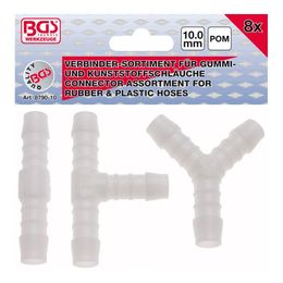 BGS-technic BGS Schlauchverbinder-Sortimente 8790-10, kraftstoffbeständig, 10 mm, 8 tlg. ; BGS technic)