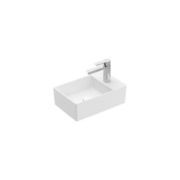 Villeroy & Boch V&B Handwaschbecken Memento 2.0 40x26cm, m Hahnl., o. &Uuml;L, st. wh. C-plus ; Villeroy & Boch (43234GRW)