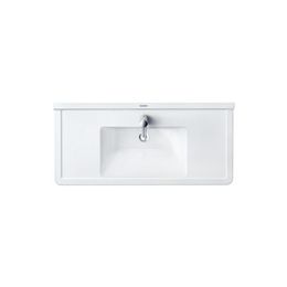 Duravit M&ouml;belwaschtisch Starck 3 105x48,5cm, we, m HL, &Uuml;L, Hahnlochbank (0304100000)